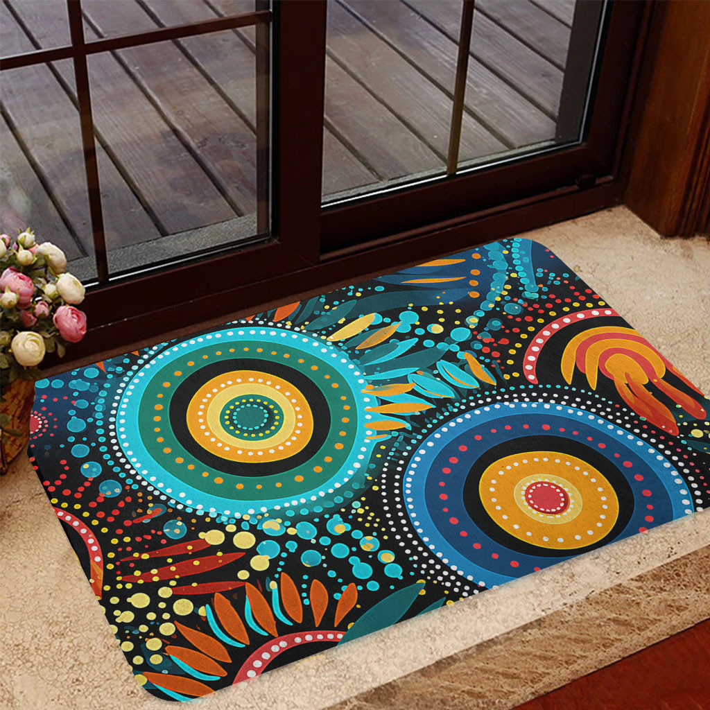 Australia Aboriginal Doormat - Traditional Australian Aboriginal Native ...