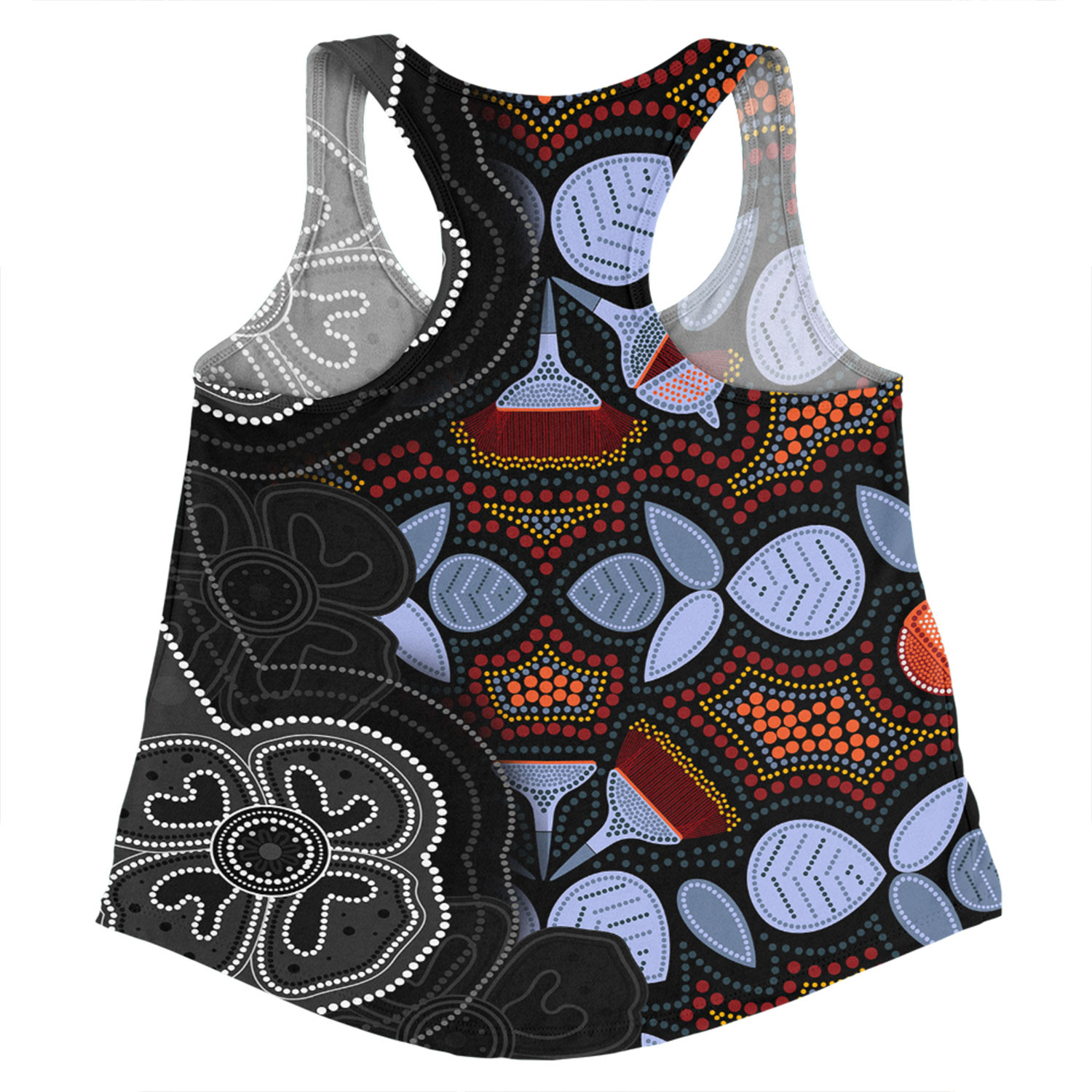 Australia Aboriginal Women Racerback Singlet - Eucalyptus Seamless ...