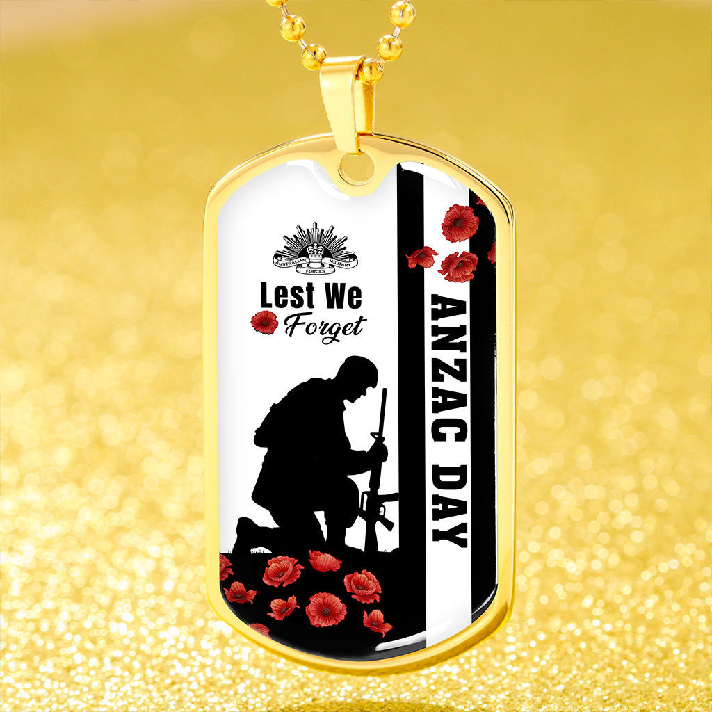 Australia Anzac Day Dog Tag Anzac Day Lest We Forget Simple Style