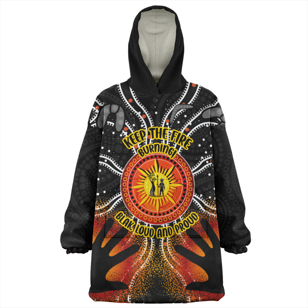 Australia Snug Hoodie Naidoc Week Aboriginal Pattern Hand Symbols