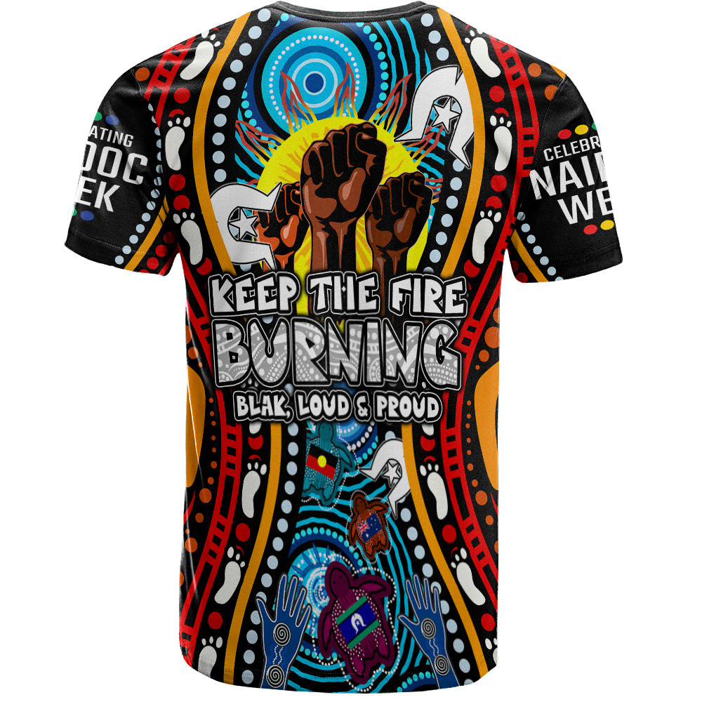 Australia T-Shirt Custom Naidoc Week Indigenous Culture Keep the Fire ...