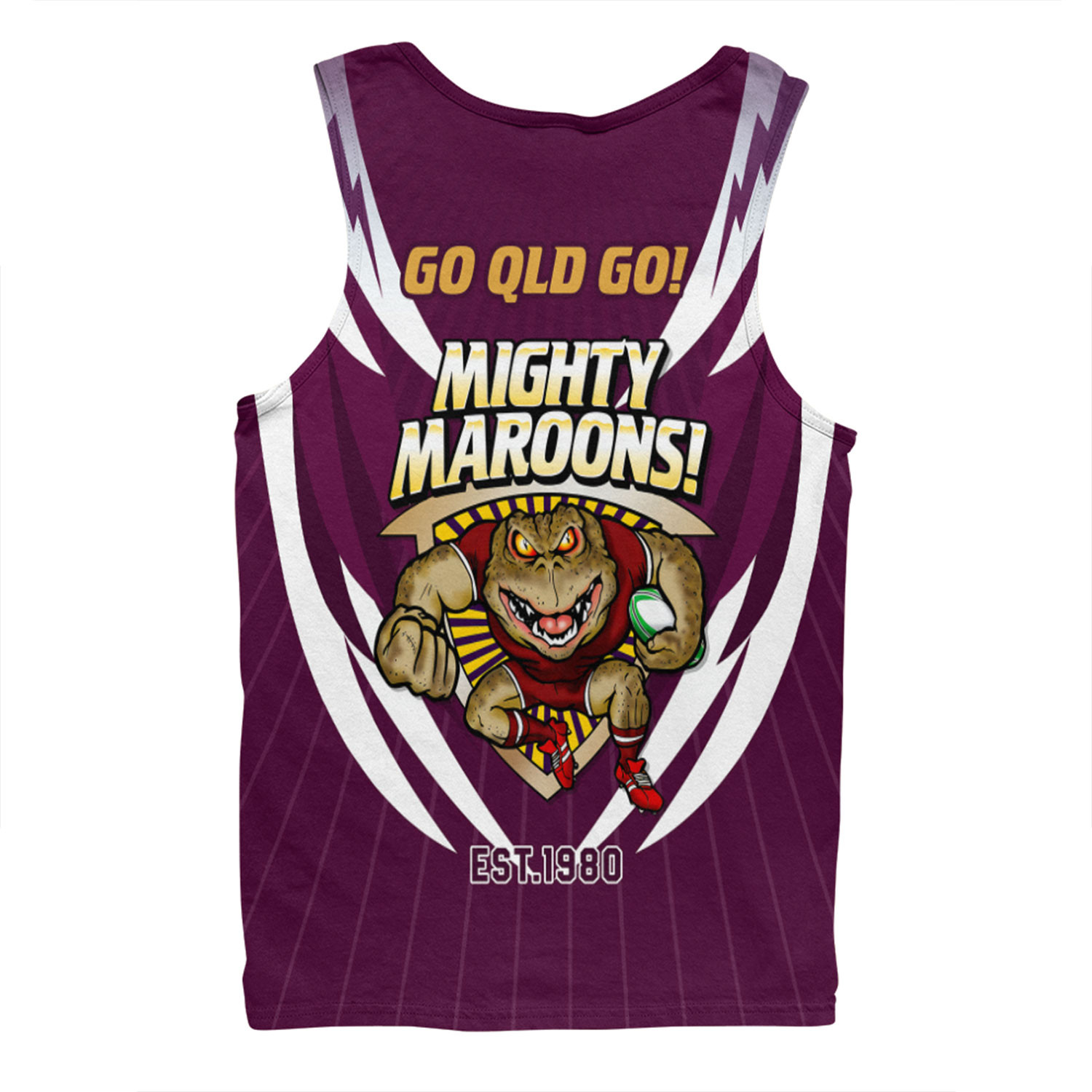 Queensland Maroons Men Singlet Custom State Of Origin 2024 Passionate ...