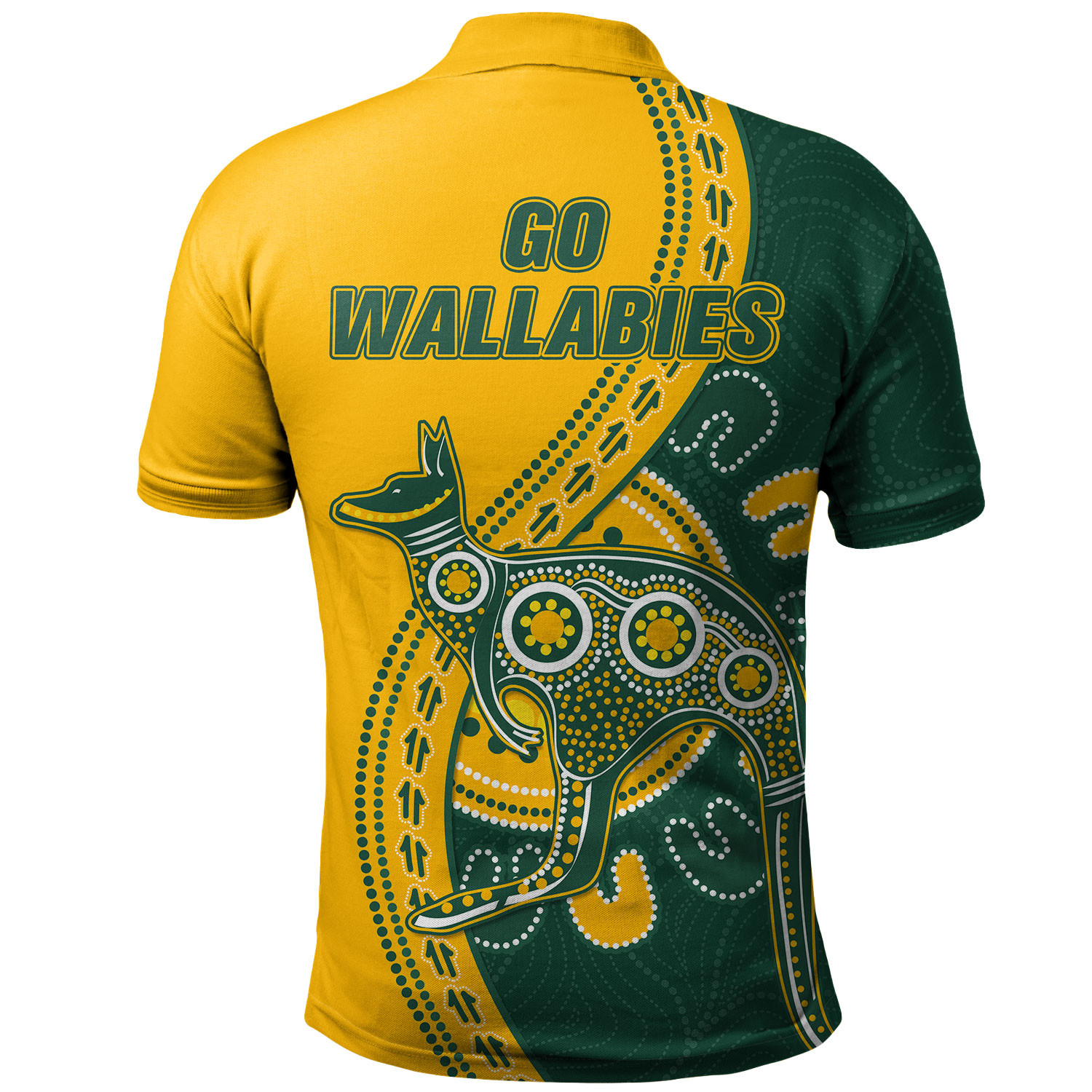 Australia Wallabies Polo Shirt Custom Go Wallabies Aboriginal Inspired ...