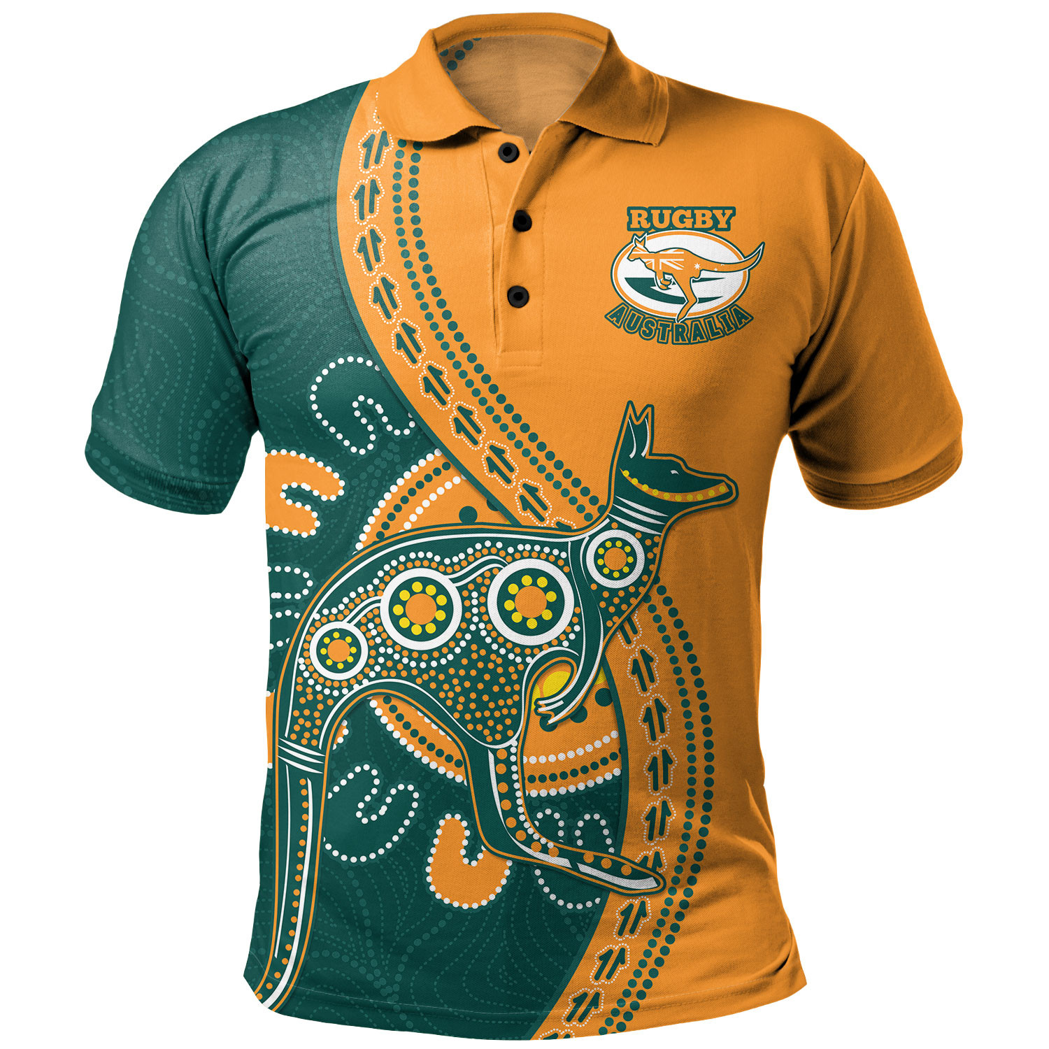 Australia Wallabies Polo Shirt Custom Go Wallabies Aboriginal Inspired ...
