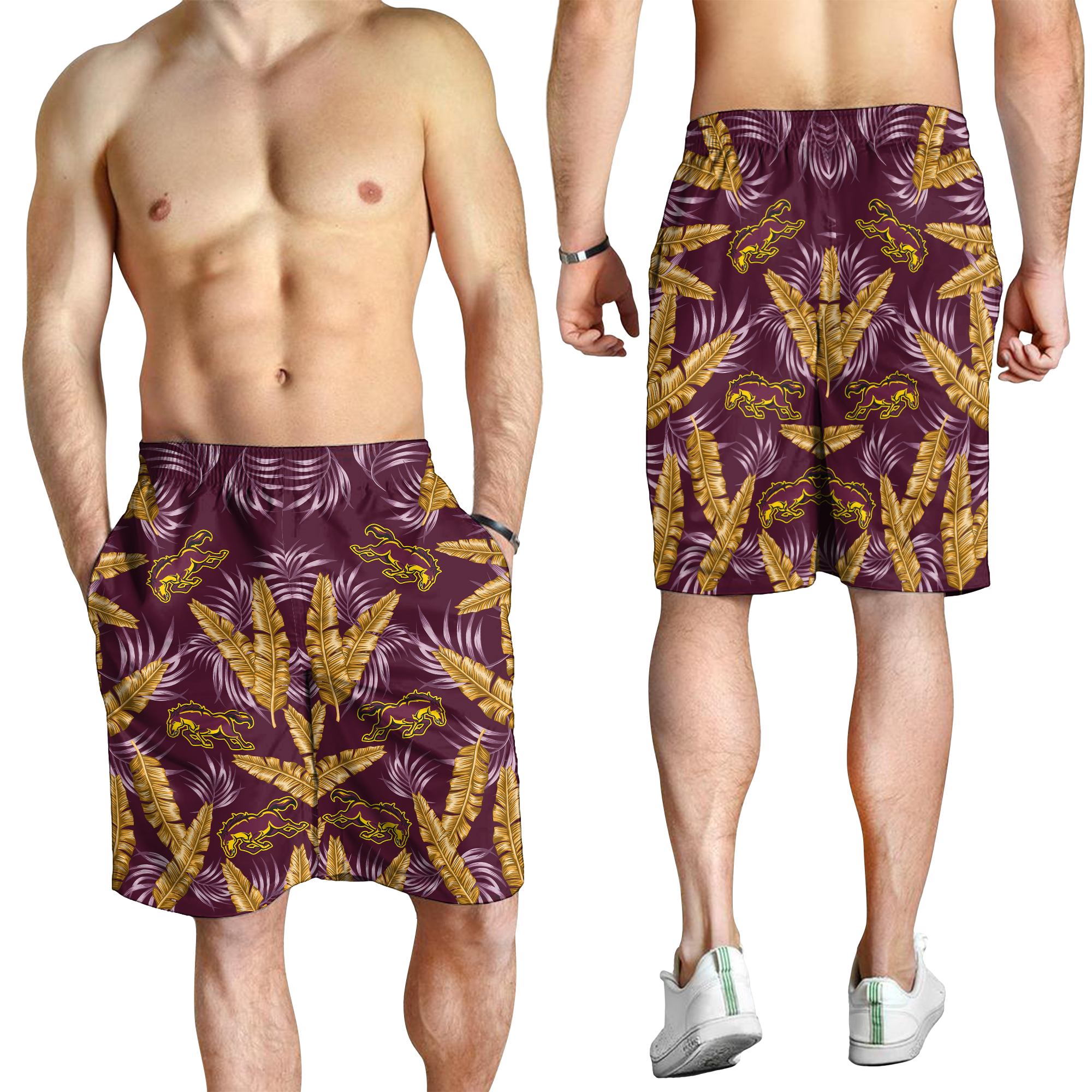 Brisbane Broncos Men Short - Tropical Patterns
