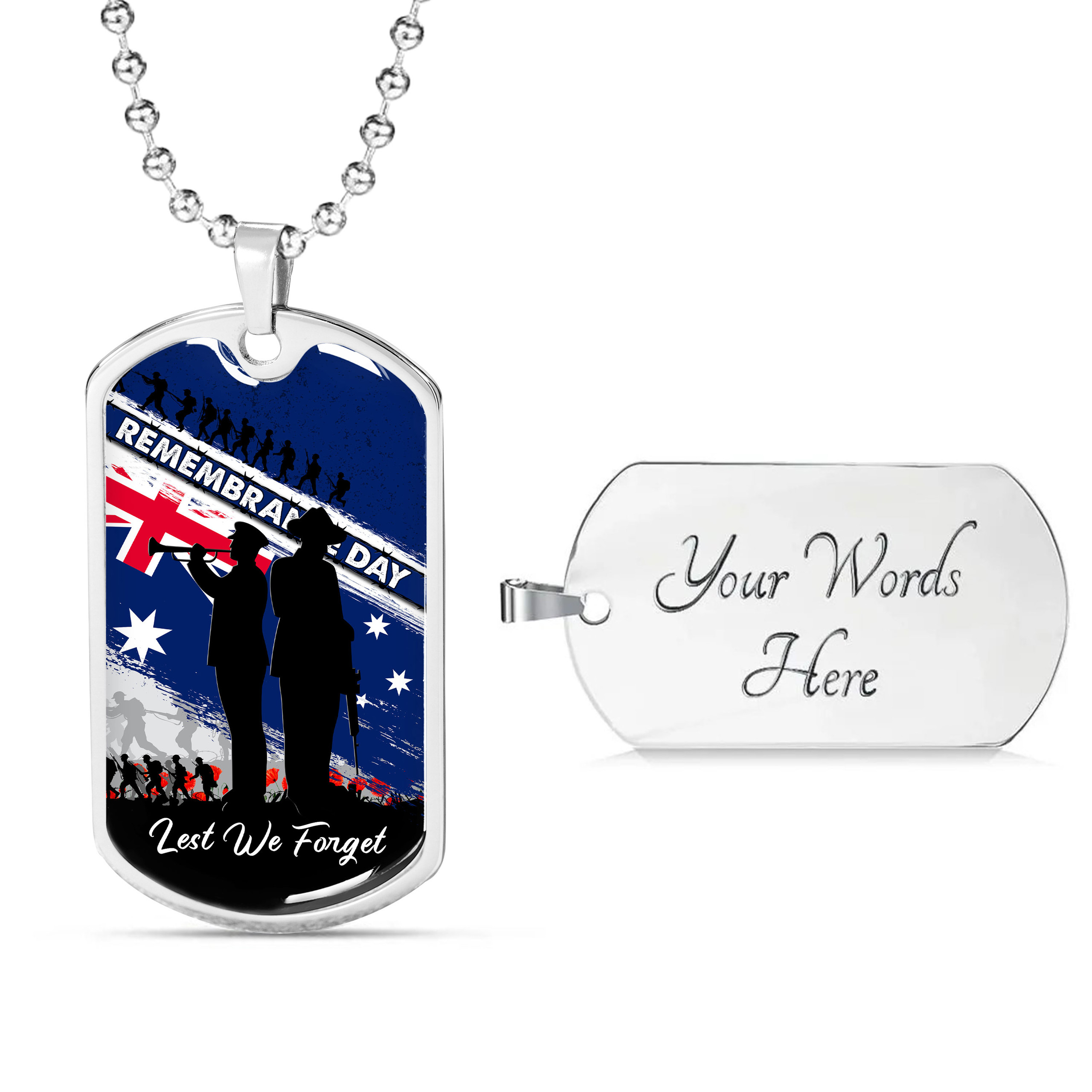 Australia Dog Tag Australian Heroes Remembrance Day Tribute