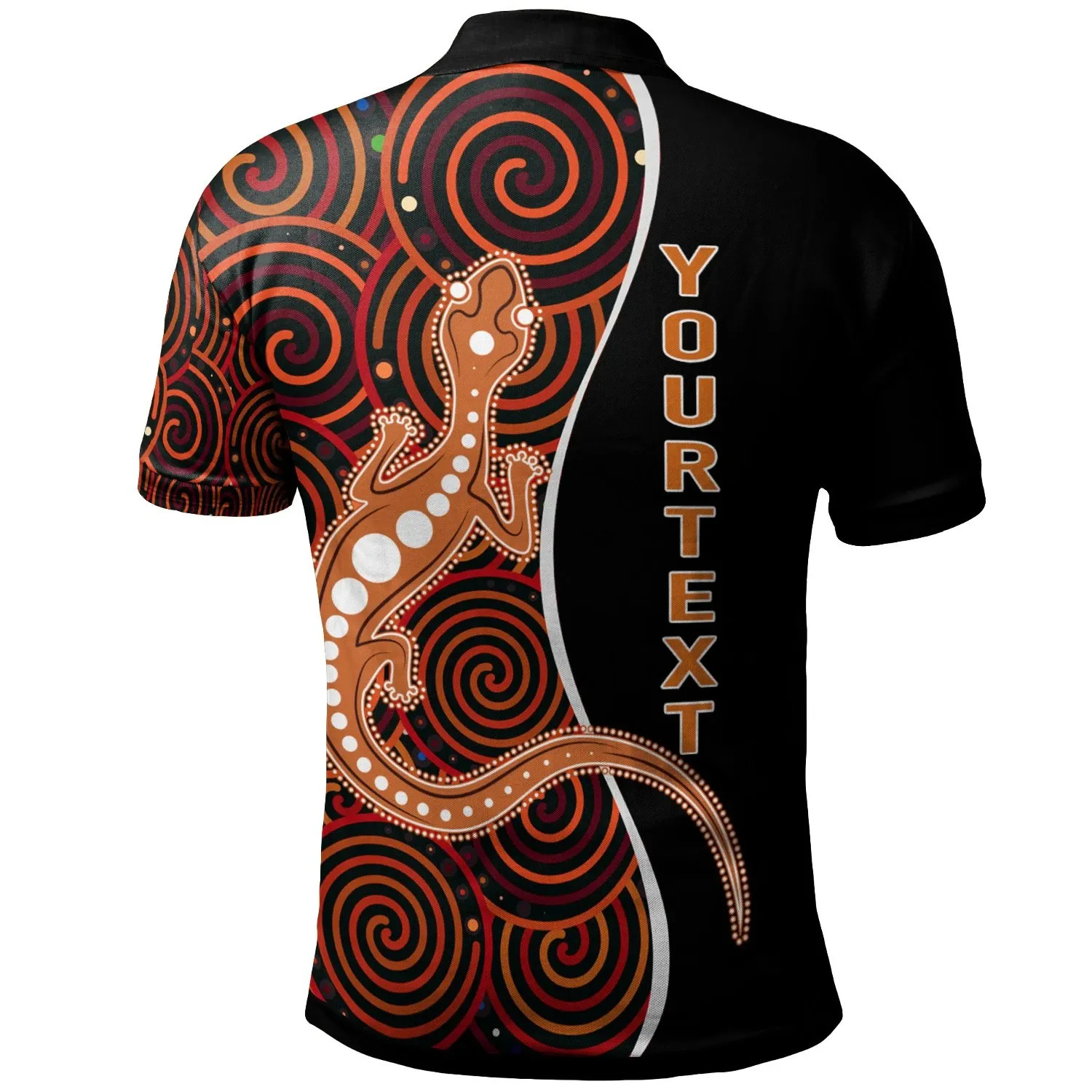 Australia Aboriginal Personalised Polo Shirt - Indigenous Lizard Dreaming