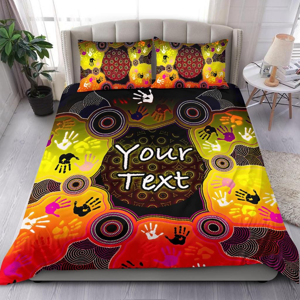 [Custom] Australia Aboriginal Bedding Set - Indigenous Circle Dot ...