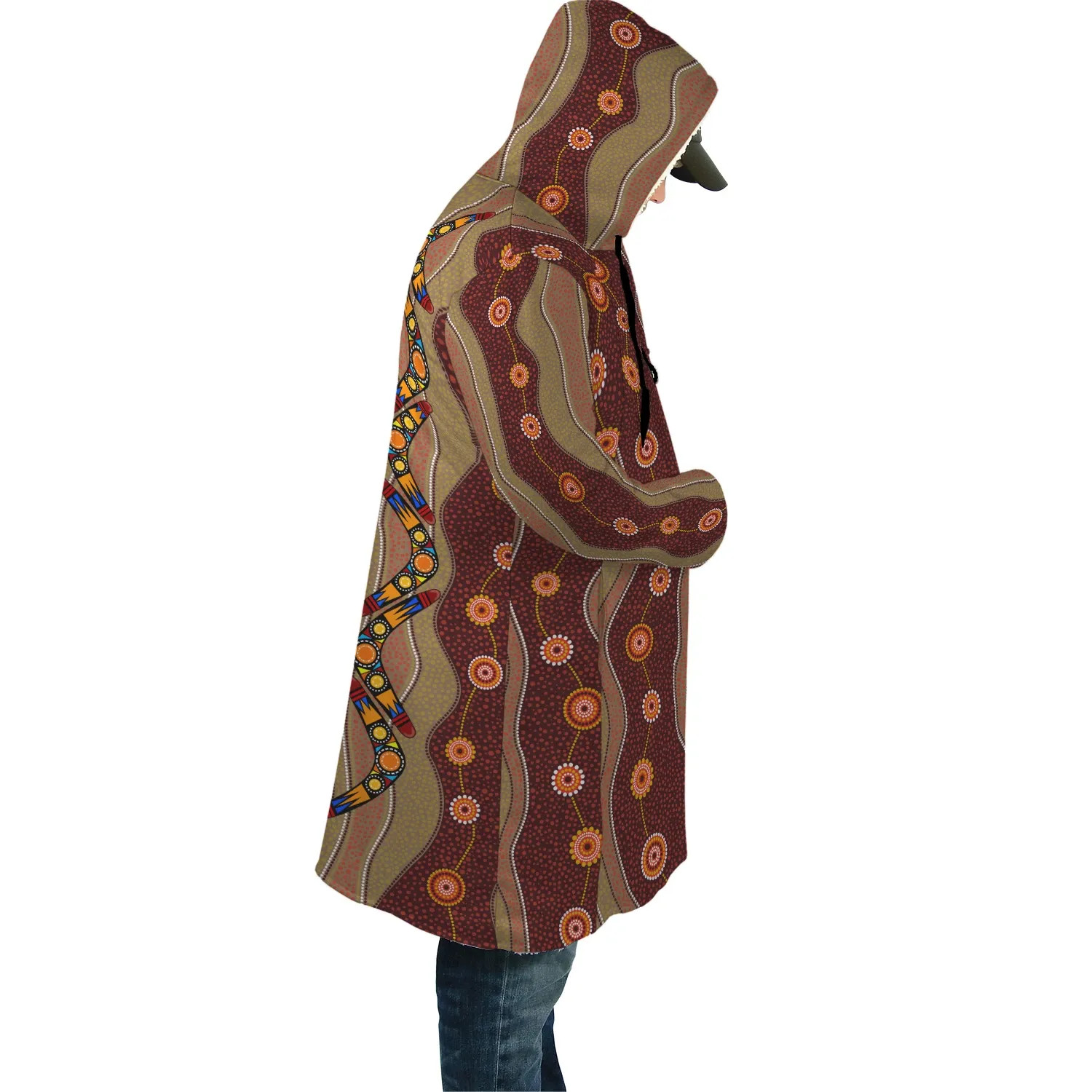 Australia Aboriginal Inspired Cloak - Boomerang Patterns Circle Dot ...