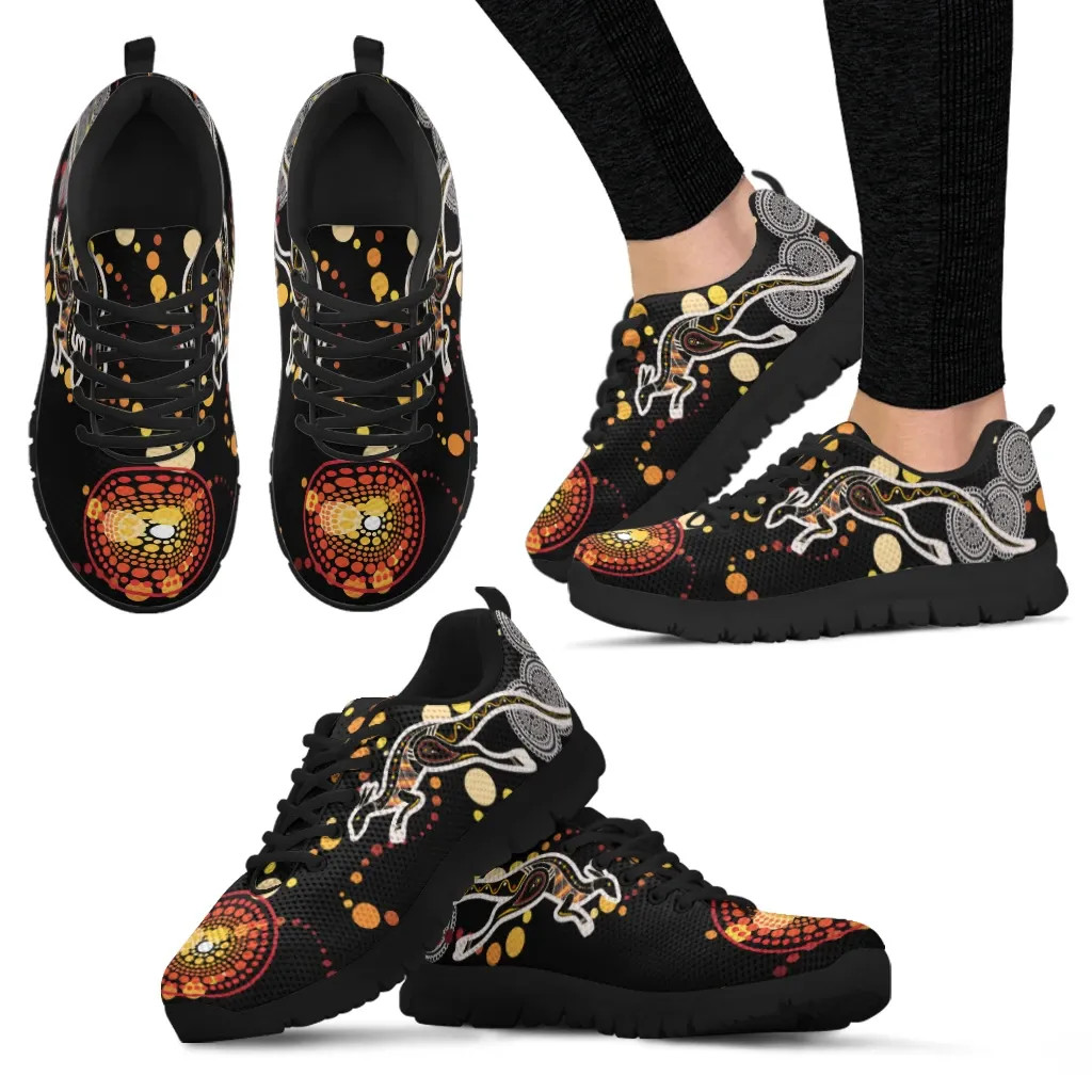 Australia Aboriginal Sneaker - Kangaroo and Dotted Dreaming