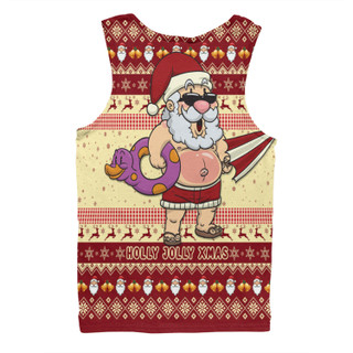Australia Christmas Custom Men Singlet - Aussie Christmas Santa Summer ...