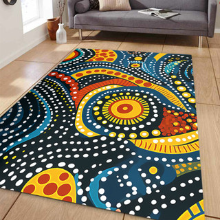 Australia Aboriginal Area Rug - Traditional Australian Aboriginal ...