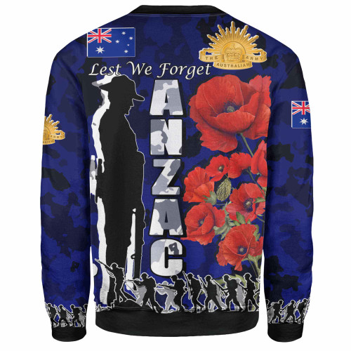 Australia Anzac Custom Sweatshirt - Lest We Forget Red Style Sweatshirt