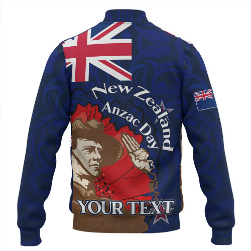 New Zealand Anzac Day Custom Baseball Jacket Anzac Day Nz Flag