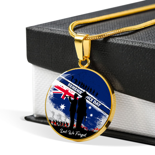 Australia Circle Necklace Australian Heroes Remembrance Day Tribute