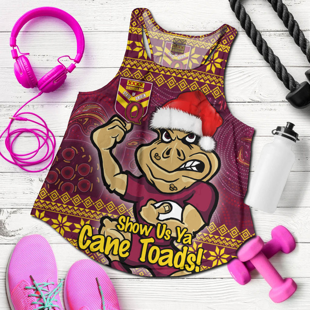Cane Toads Women Racerback Tank - Custom Christmas Show Us Ya Cane ...