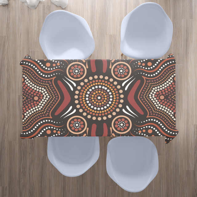 Australia Aboriginal Inspired Tablecloth - Aboriginal Style Of Background