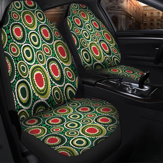 Australia Aboriginal Car Seat Cover - Green Dot Art Circle Pattern From ...