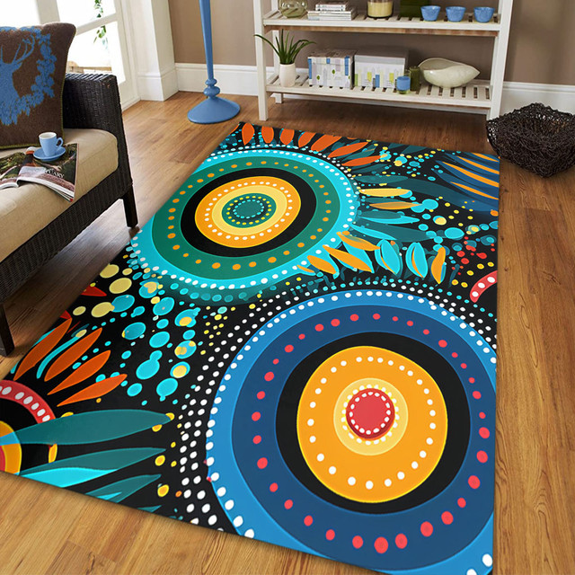Australia Aboriginal Area Rug - Traditional Australian Aboriginal ...