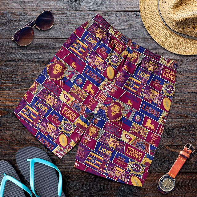 Brisbane Lions Men Shorts Legacy Of The Pride Comic Style