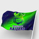 Canberra Raiders Flag - Canberra Raiders Gradient Style Flag