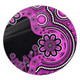 Australia Round Rug Aboriginal Indigenous Dot Painting Pink