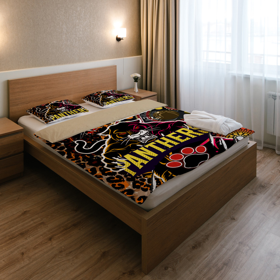 Penrith Panthers Bedding Set - Indigenous Wild Black Penrith Panthers ...