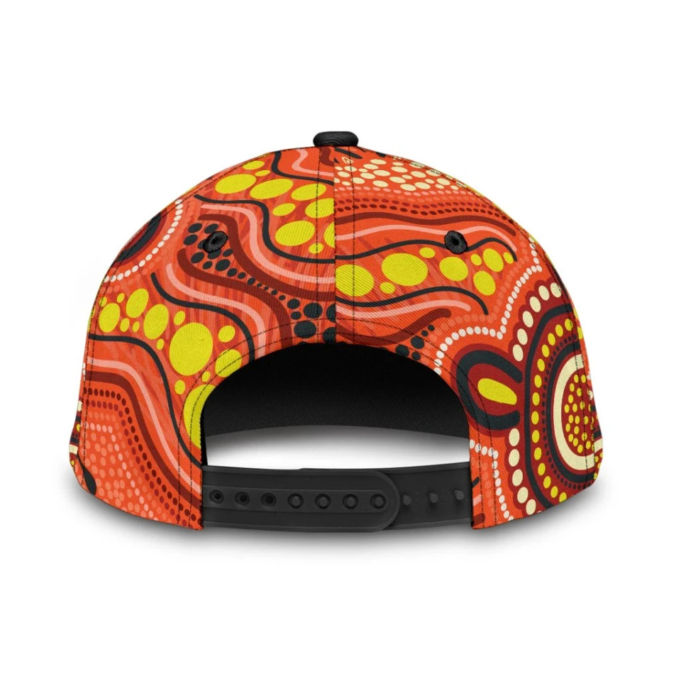 Australia Aboriginal Cap - Aboriginal Dot Art Painting Ver 15