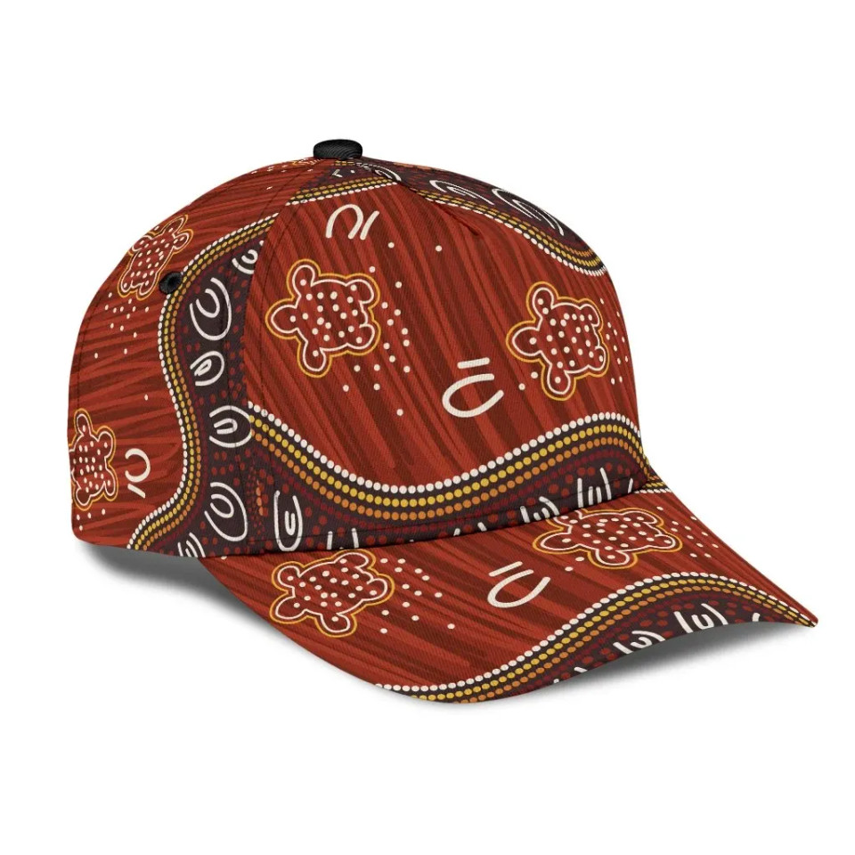 Australia Aboriginal Cap - Aboriginal Dot Art Painting Ver 16