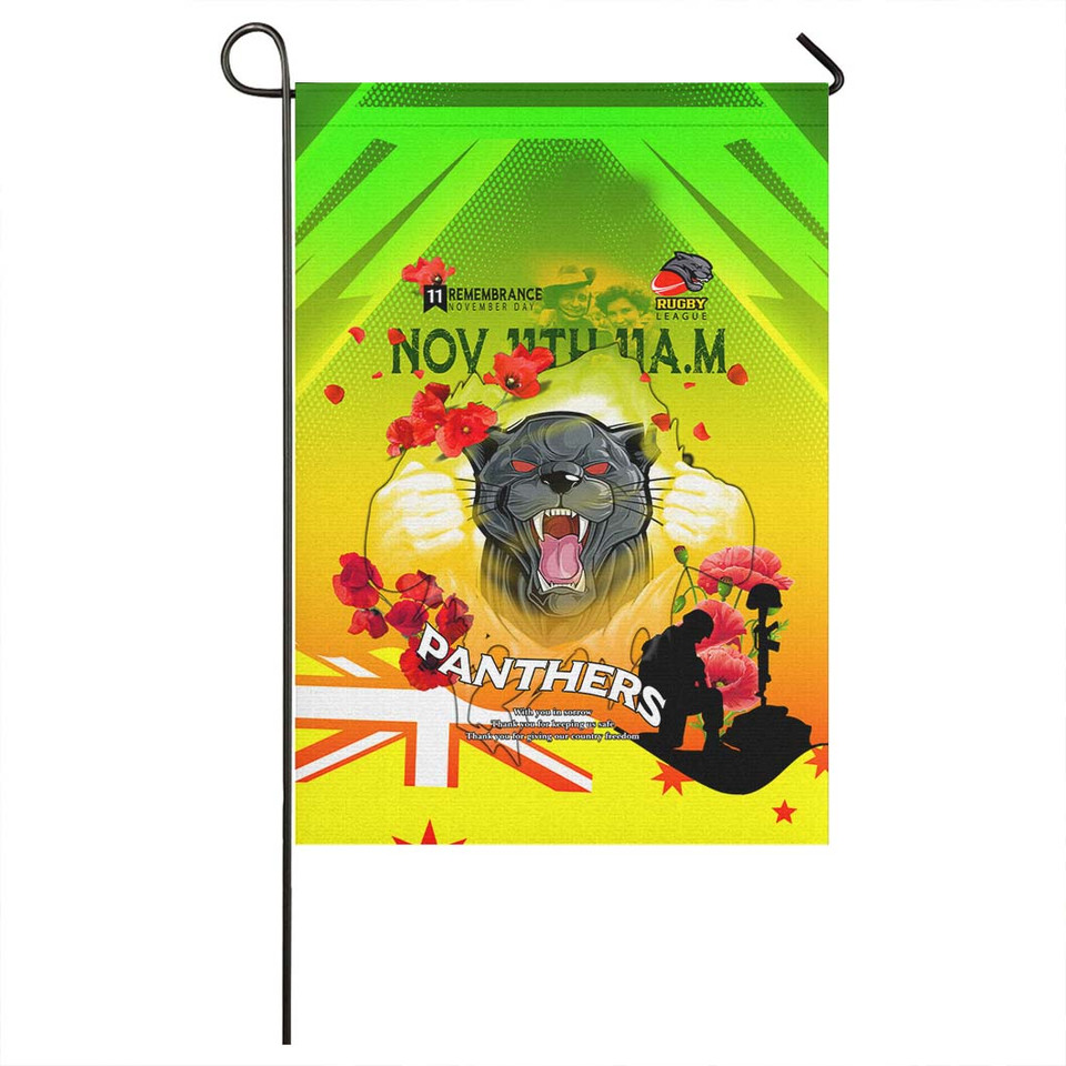 Penrith Panthers Flag - Remembrance Day Team Poppies Flag