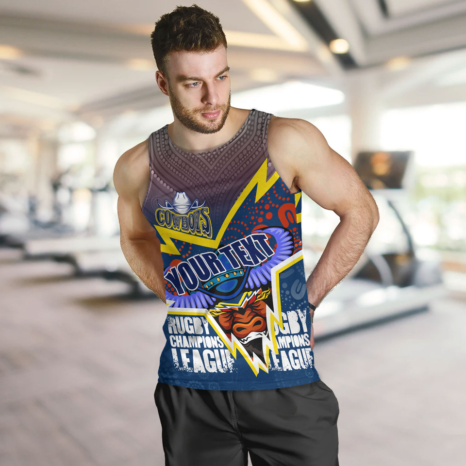 North Queensland Cowboys Custom Men Tank Top - Super North Queensland ...
