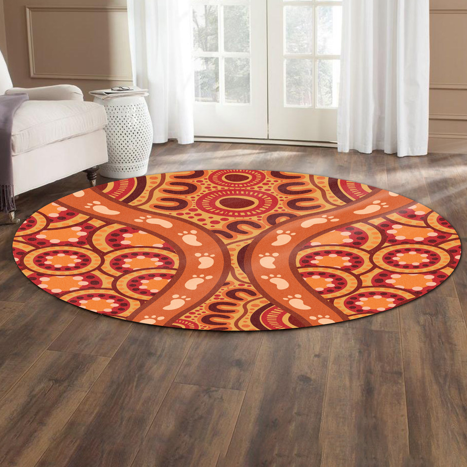 Australia Aboriginal Inspired Round Rug - Indigenous Art Aboriginal ...