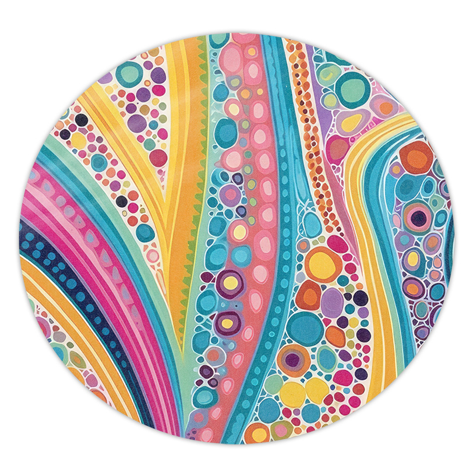 Australia Aboriginal Round Rug - Aboriginal Colourful Dots Inspired ...