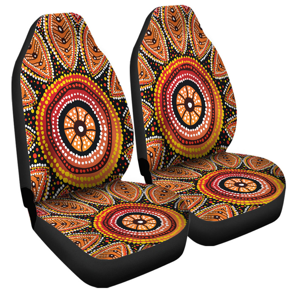 Australia Aboriginal Car Seat Cover - Beautiful Dotted Leaves ...
