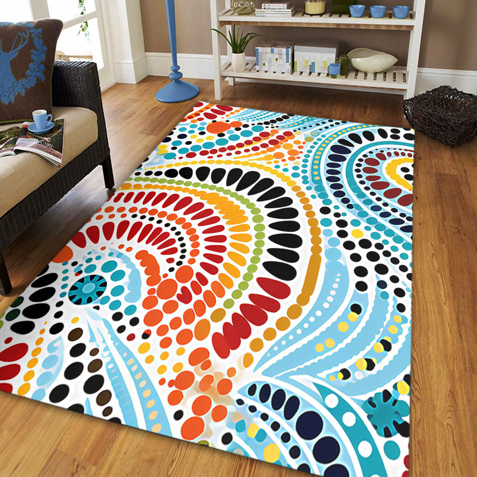 Australia Aboriginal Area Rug - Traditional Australian Aboriginal ...