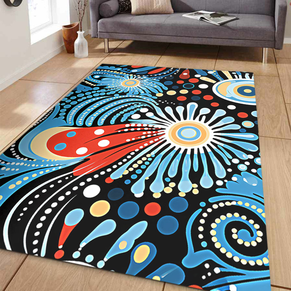 Australia Aboriginal Area Rug - Traditional Australian Aboriginal ...