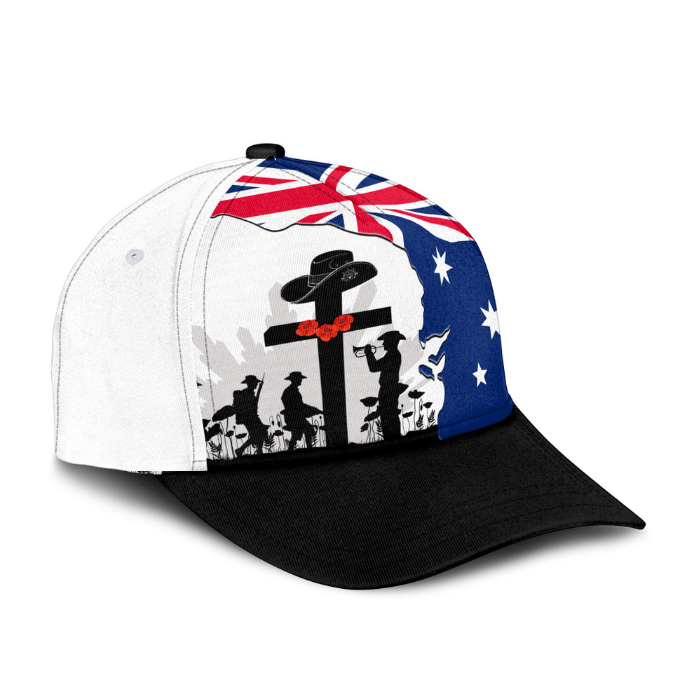 Australia Anzac Cap - Anzac Day With Map And Flag Australia
