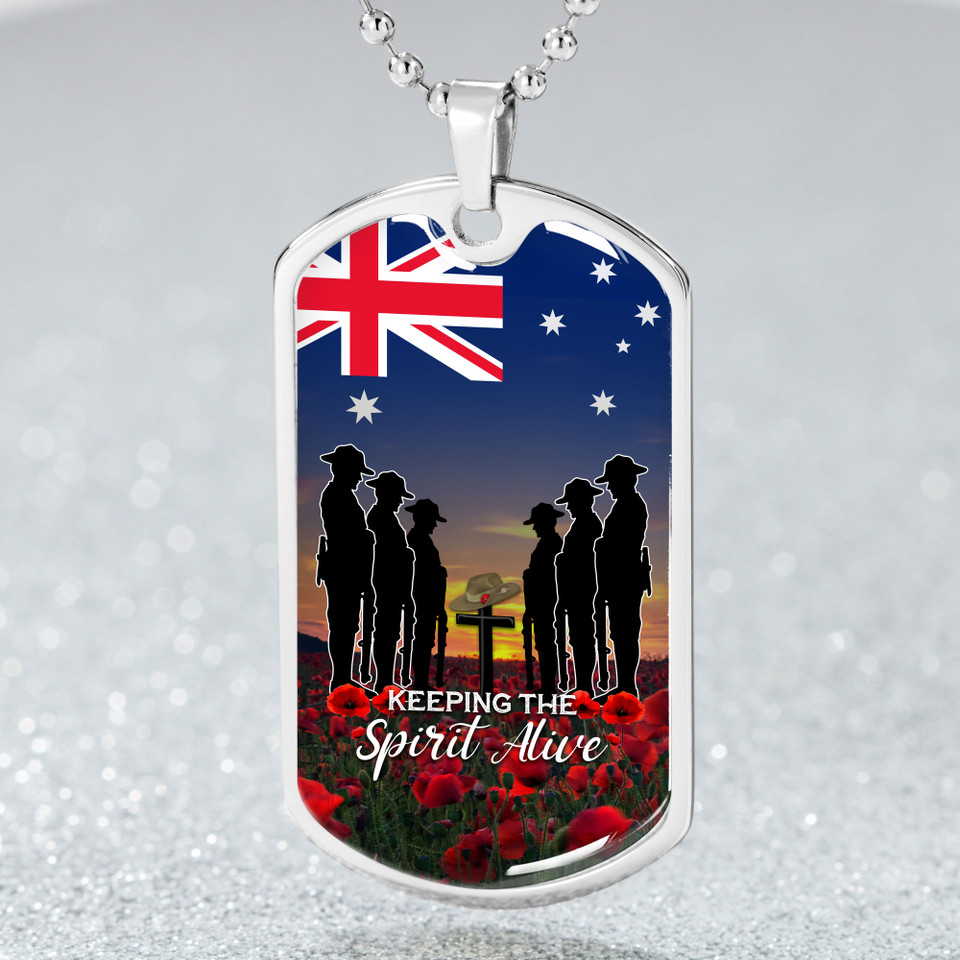 Australia Anzac Day Dog Tag Keeping The Spirit Alive With Australia Flag