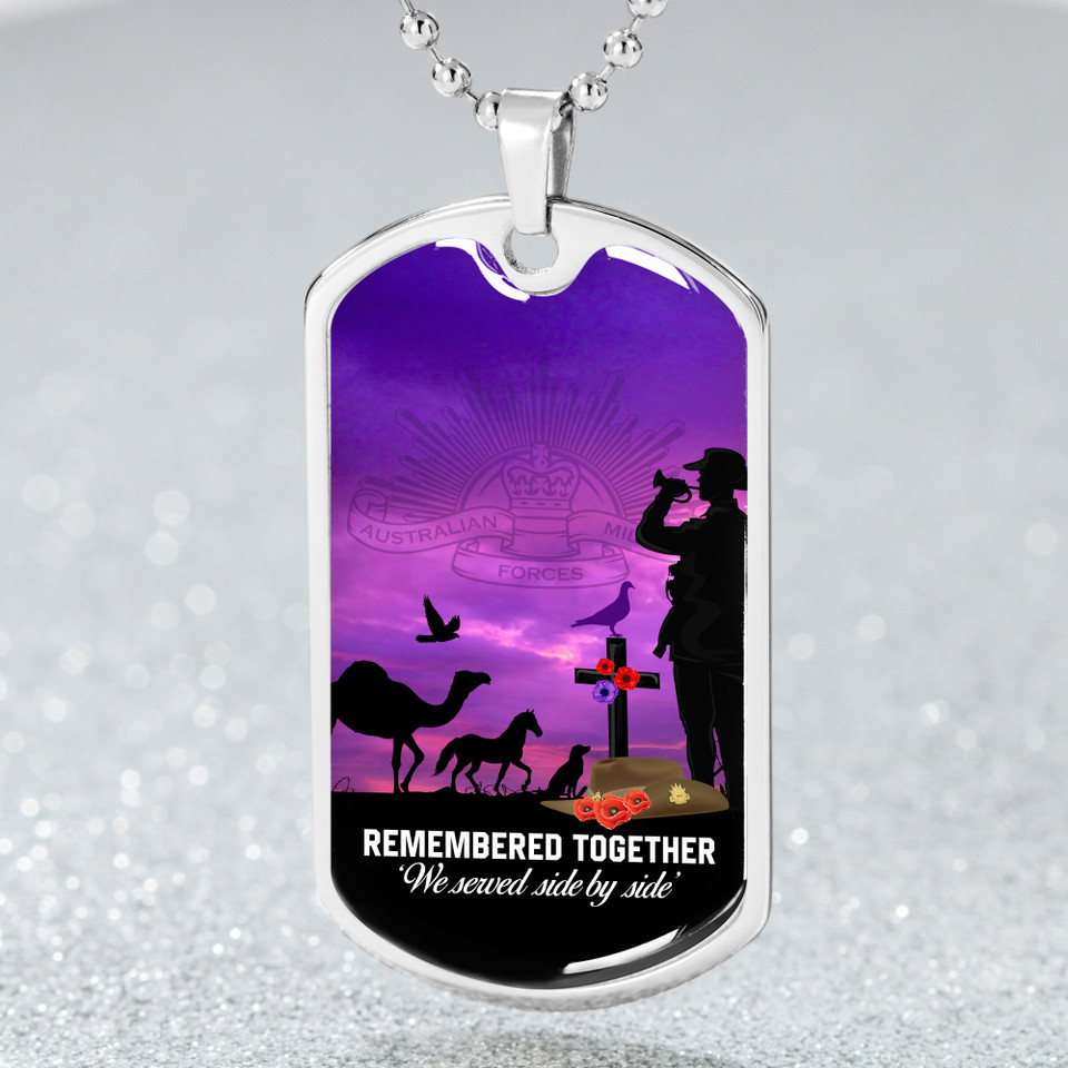 Australia Anzac Day Dog Tag We Served Side By Side
