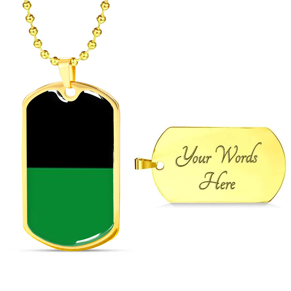 Custom Australia Dog Tag Black And Green