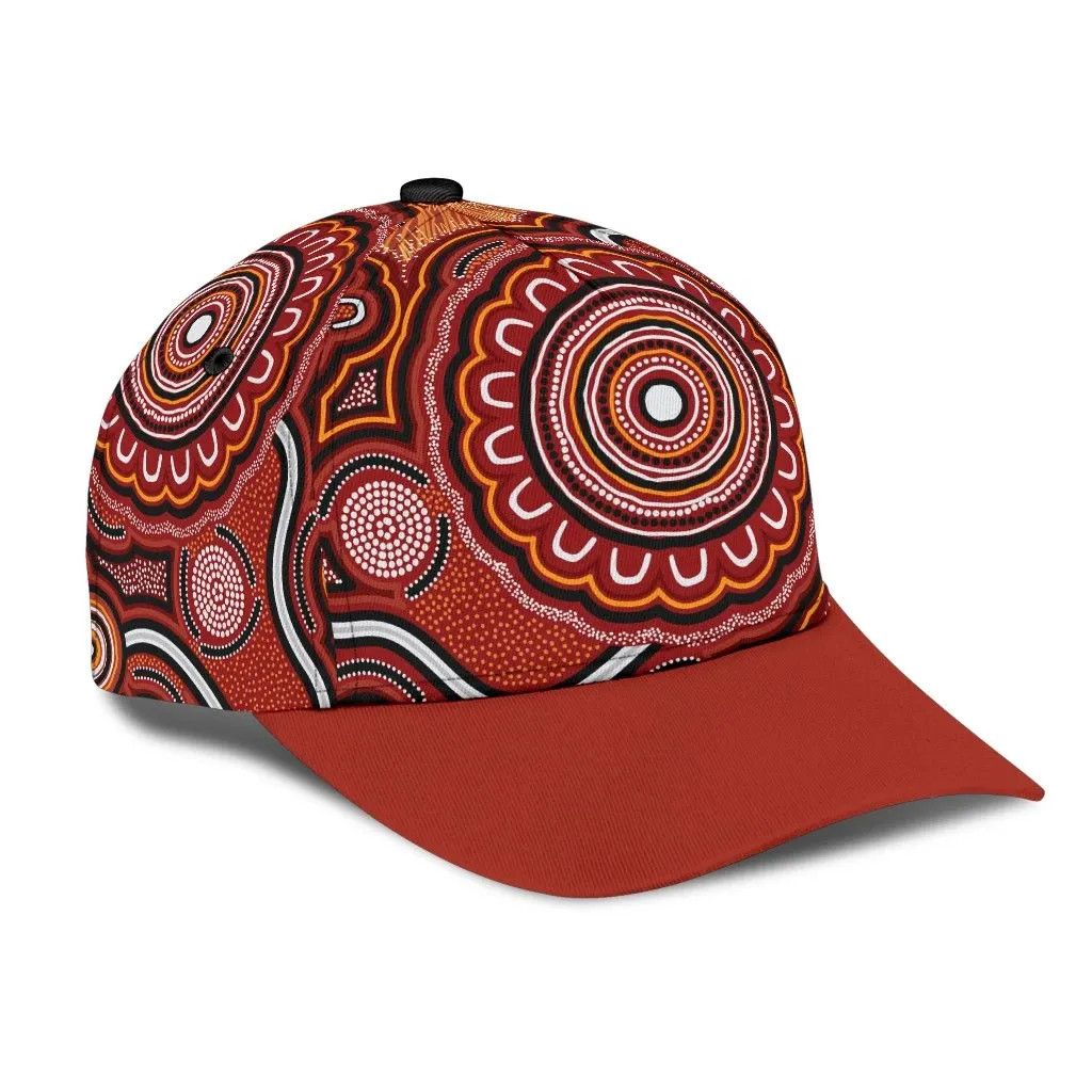 Australia Aboriginal Cap - Aboriginal Dot Art Painting VER 13