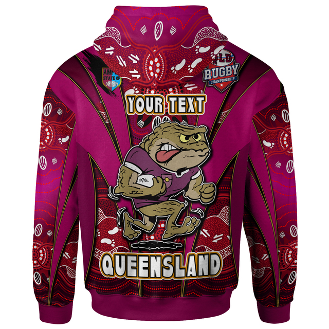 Queensland Team Hoodie - Custom Queensland Maroons Mascot With ...