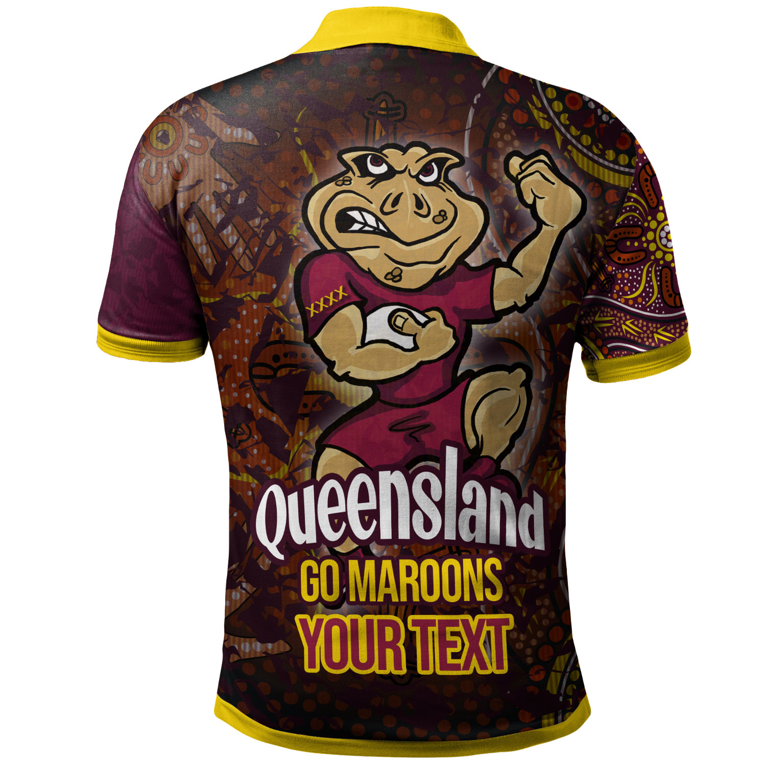 Queensland Team Polo Shirt - Custom Queensland Maroons Sport Polo Shirt
