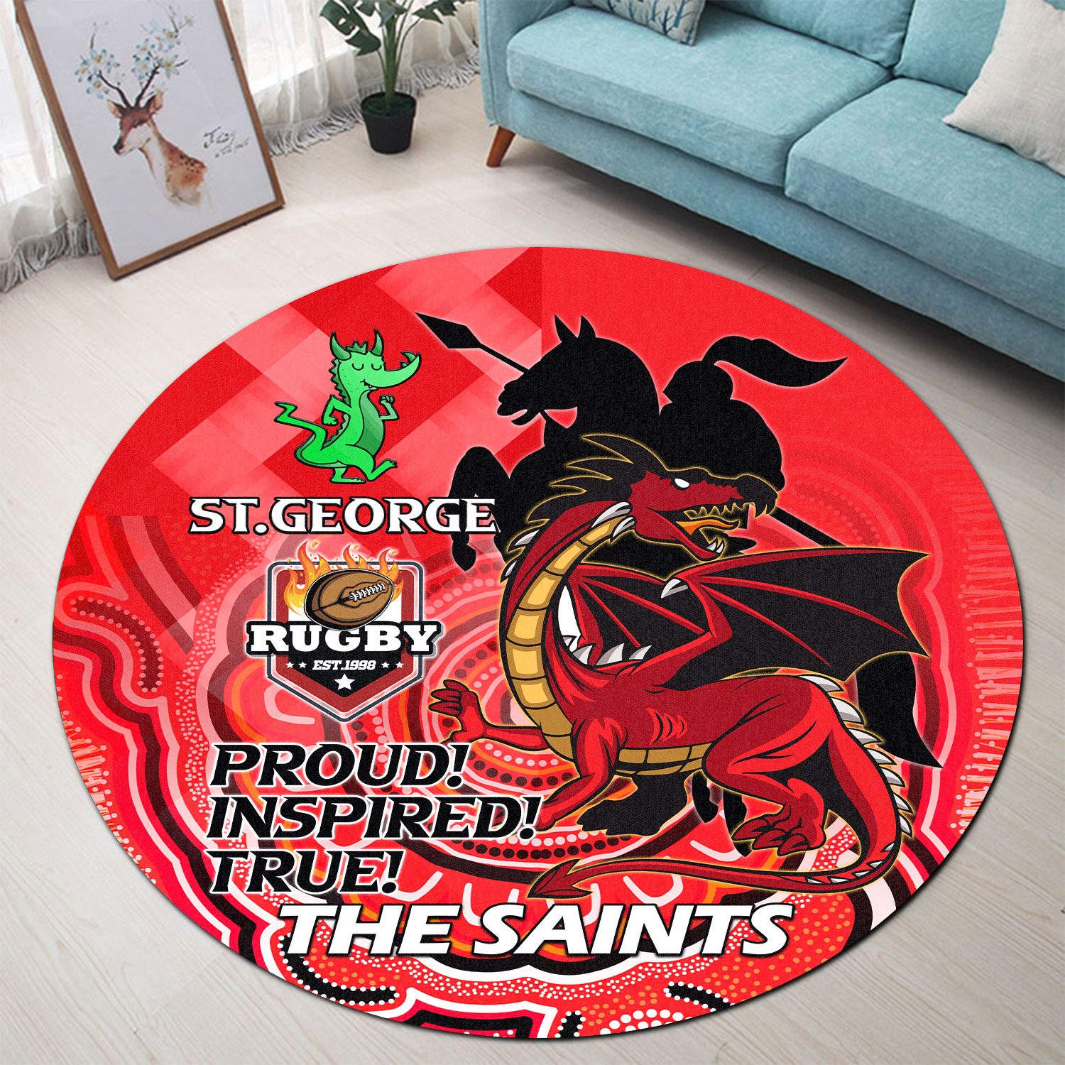 Australia Illawarra and St George Round Rug - Australia Illawarra and ...