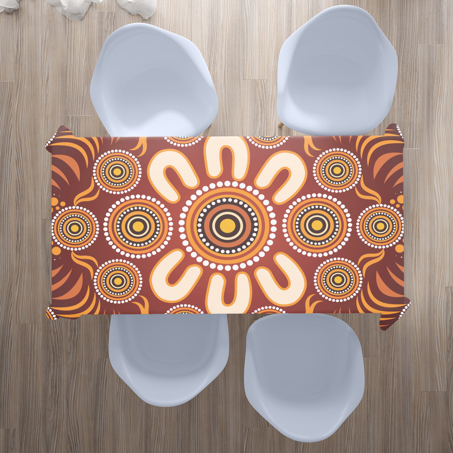 Australia Aboriginal Inspired Tablecloth - Aboriginal Art Dot Painting ...