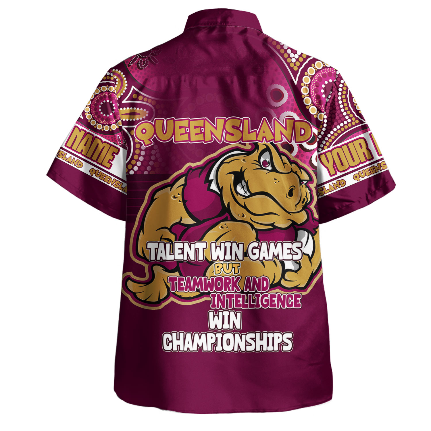 Queensland Sport Hawaiian Shirt - Custom Talent Win Games But Teamwork ...