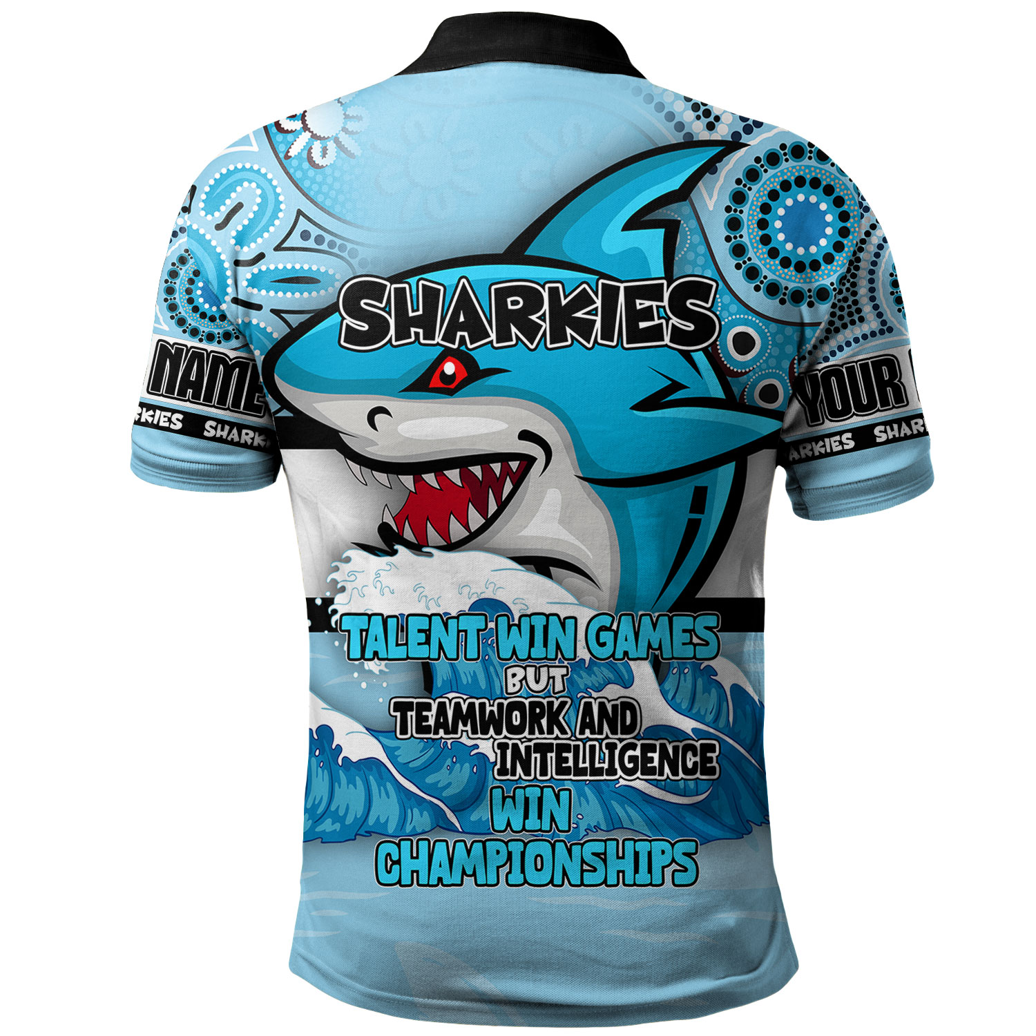 Cronulla-Sutherland Sharks Polo Shirt - Custom Talent Win Games But ...