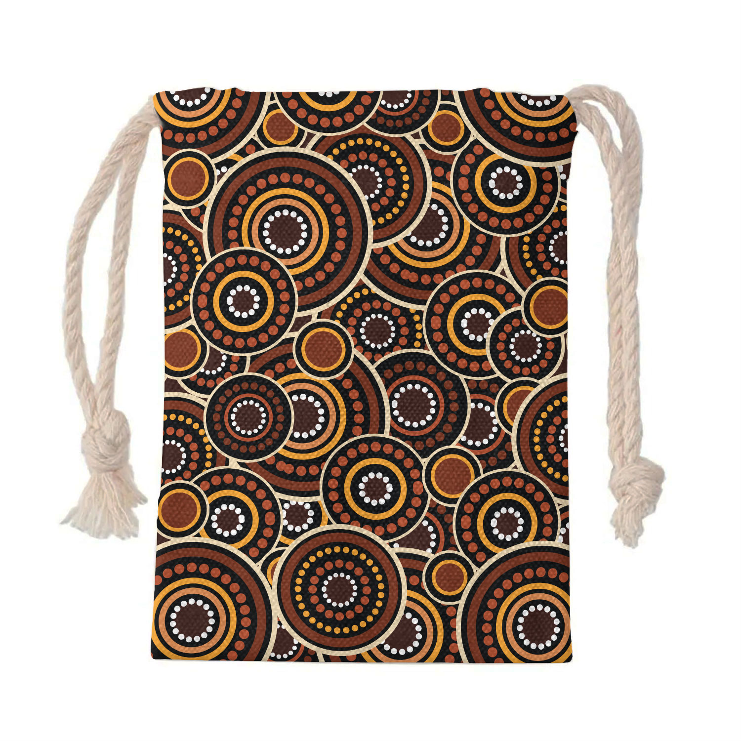 Australia Aboriginal Drawstring Bag - Aboriginal circle design seamless ...