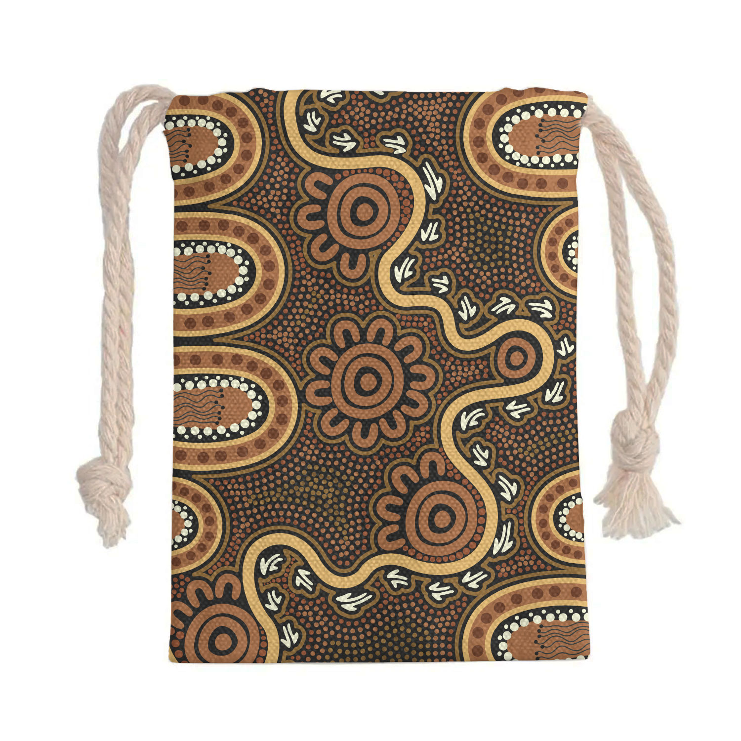 Australia Aboriginal Drawstring Bag - Aboriginal style of dot art ...