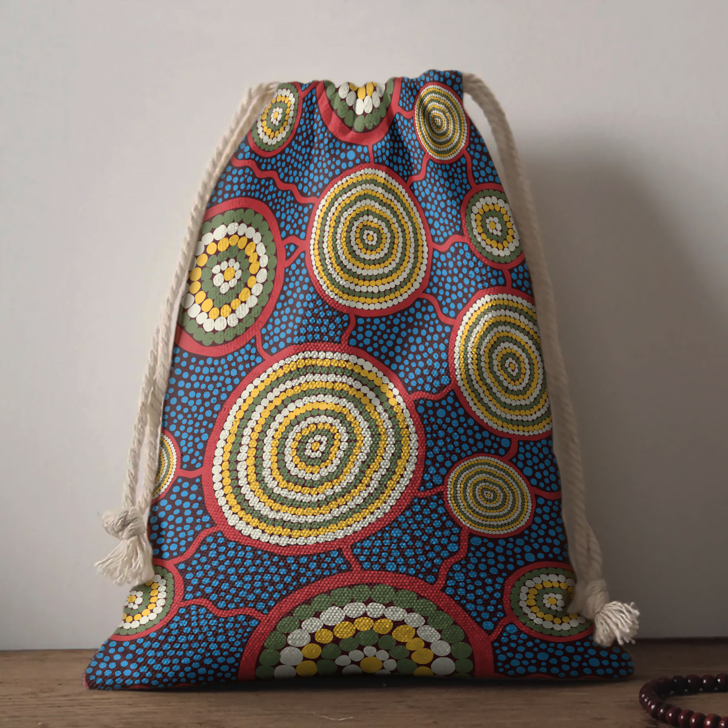 Australia Aboriginal Drawstring Bag - Beautiful Indigenous seamless ...